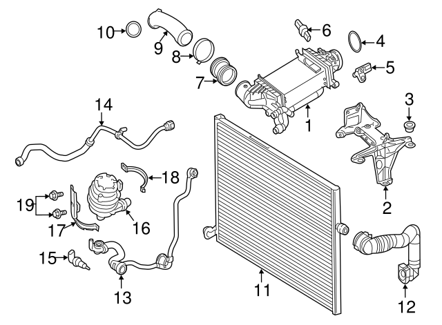 2015-2020 Mercedes-Benz Coolant Radiator 099-500-36-00 | Mercedes-Benz ...