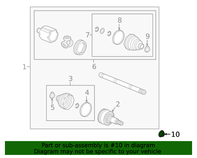 2019-2024 GM Front Wheel Half-Shaft Nut 11549288 GM | GMPartsDirect.com