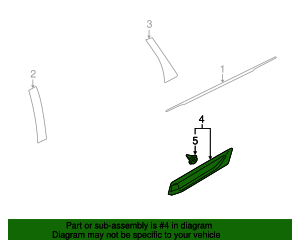 2014-2020 Mitsubishi Lower Molding 5757A750 | MitsubishiParts.com