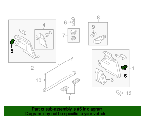 4B0-867-276-A - Body A-Pillar Trim Panel Clip 1992-2024 Audi | Audi OEM ...
