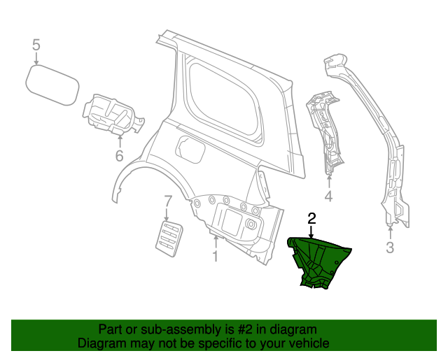 2011-2020 Dodge Durango Tail Lamp Panel - Driver's Side (LH) 55369389AA ...