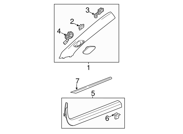 84409530 - Black Driver Side Door Sill Garnish Molding 2015-2019 ...