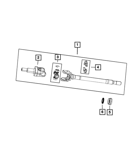 Front Axle Drive Shafts for 2018 Jeep Wrangler | Mopar eStore