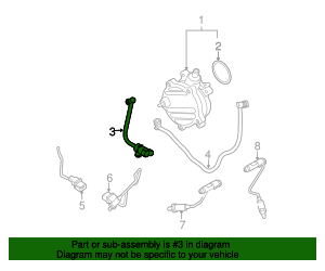 2006-2010 BMW Fuel tank ventilation valve with pipe 13-90-7-537-113 ...