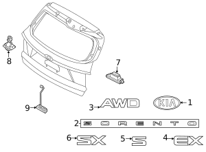86310-P2700 - Hatch Emblem - 2023-2024 Kia Sorento | Kia Auto Parts