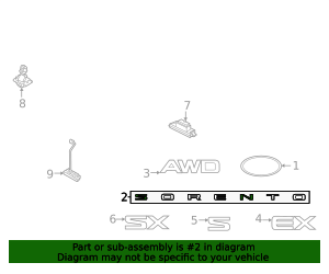 86310-P2000 - Hatch Emblem 2021-2024 Kia Sorento | Kia.Parts Store