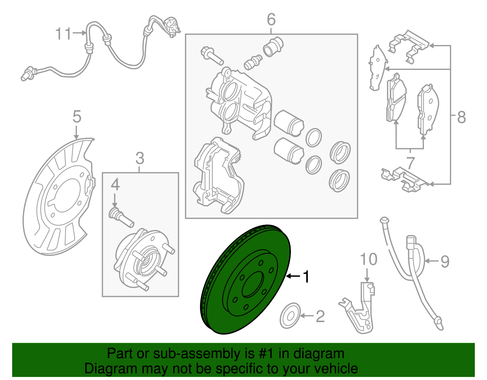 2017-2024 Nissan Armada Rotor 40206-1LA2B | Bill Kay Nissan Parts