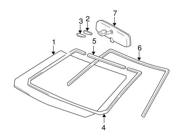 56101-12021 - Windshield - 2004-2016 Toyota | OEM Genuine Toyota Parts
