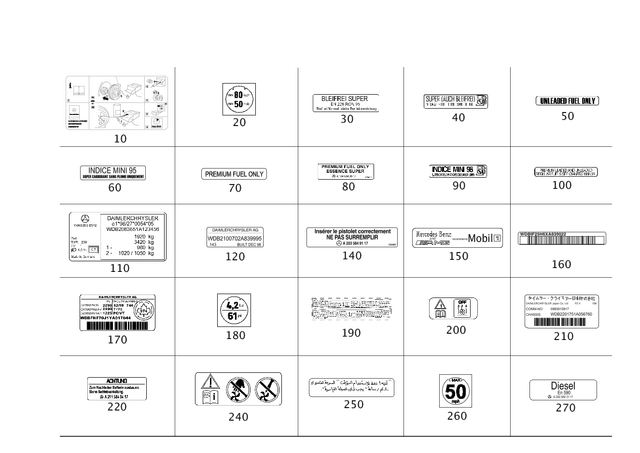 273-221-66-01 - Engine Number Plate 2007-2011 Mercedes-Benz | Mercedes ...