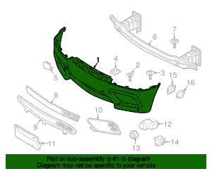 51117258347 - 2010-2014 BMW Bumper Cover (51-11-7-258-347) | BMW of ...