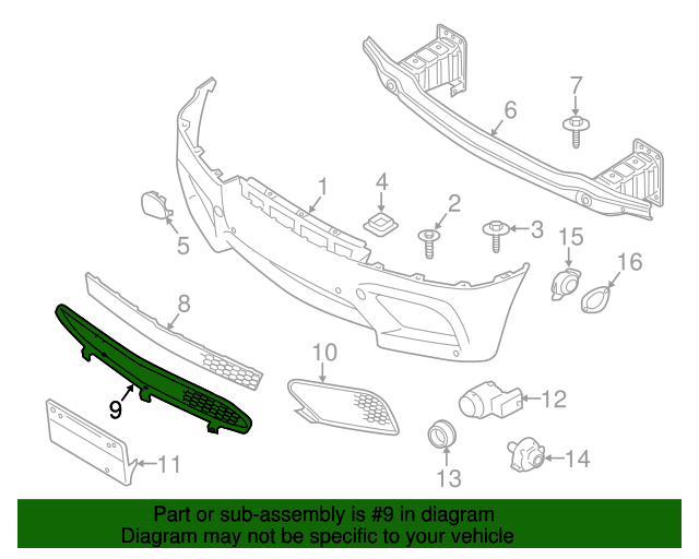 Genuine BMW 51-11-7-205-560 | Lower Grille | FREE Shipping on Most ...