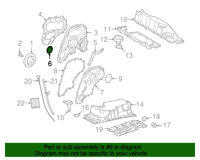 Genuine Inner Timing Cover Seal for 2008-2012 Land Rover LR2 | Land ...