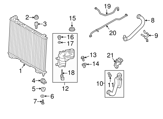 2013 Land Rover Range Rover Reservoir Hose LR035629 | LandRoverParamusParts