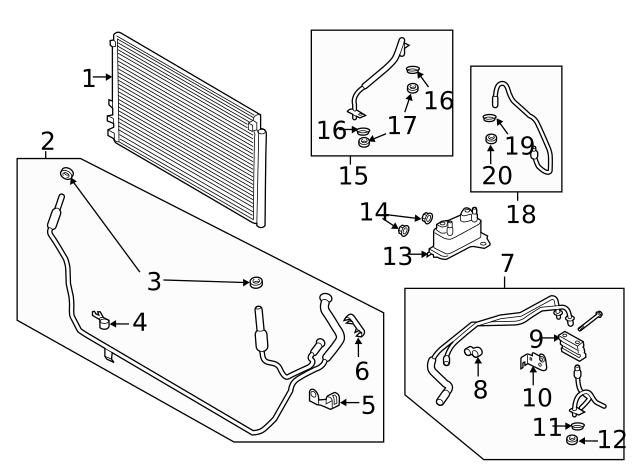 K2GZ-7R081-E 2019-2023 Ford Automatic Transmission Oil Cooler Hose ...