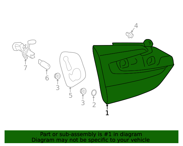 2019-2024 Subaru Forester Backup Lamp - Passenger Side (RH) 84912SJ080 ...