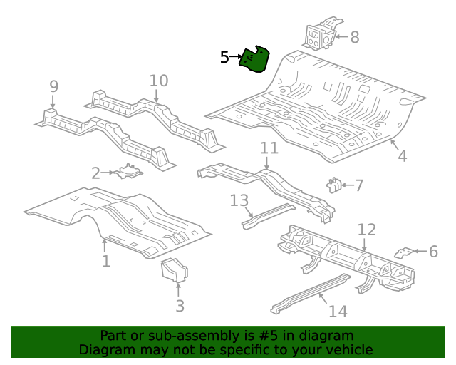 2019-2020 GM Reinforced Plate - Driver's Side (LH) 84037335 ...