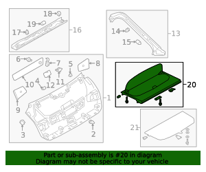 4K8-867-771-JW5 - Cargo Cover 2019-2021 Audi | AutoNation Parts