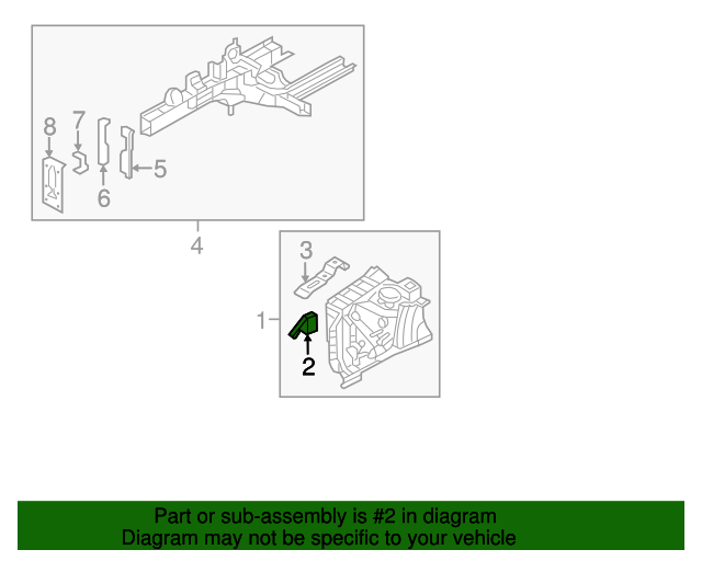 2012-2017 Hyundai Veloster Apron Panel Front Bracket 64587-2V010 | OEM ...