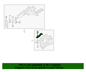 Hyundai - 64585-2V010 - Apron Panel Rear Bracket - 2012-2017 Hyundai ...