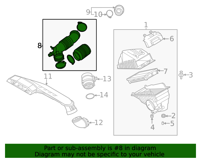 2020-2023 Hyundai Sonata Intake Tube 28130-L1400 | OEM Parts Online