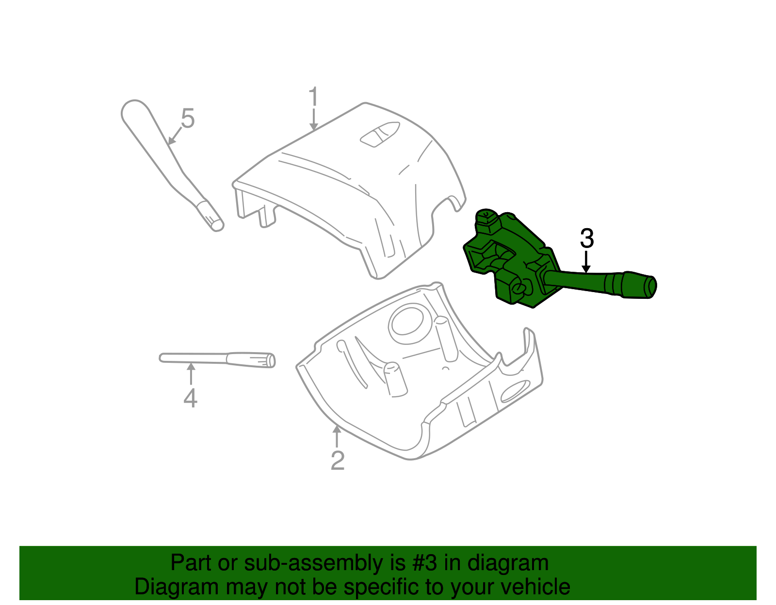 Genuine OEM Ford Part - Multi-Function Switch 7F1Z-13K359-AB | Genuine ...