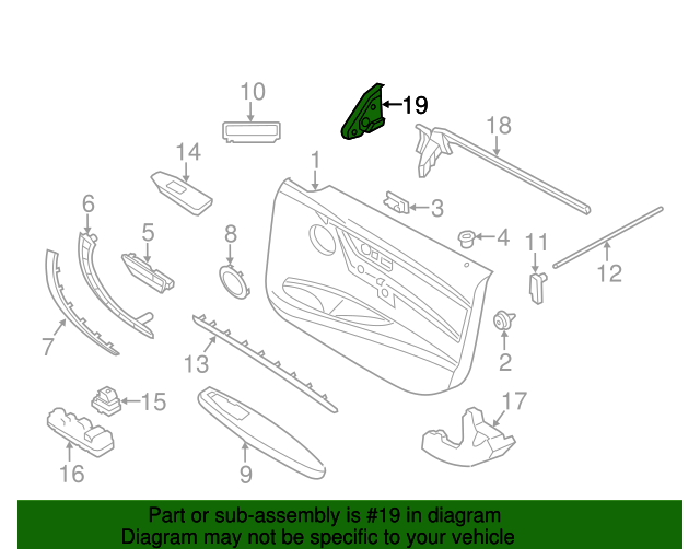 51337315350 - 2014-2019 BMW Corner Cover (51-33-7-315-350) | BMW of ...