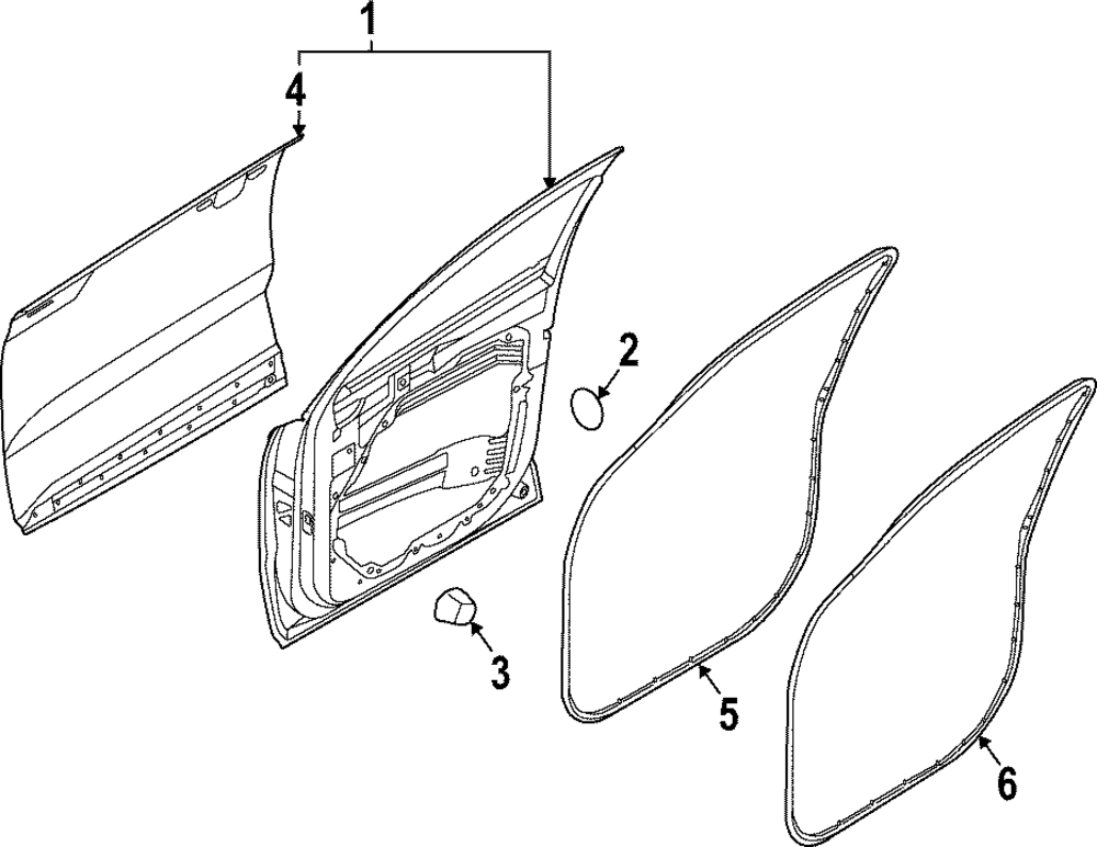 82130-P1000 - Door Weather-Strip 2023-2024 Kia Sportage | Kia.Parts Store