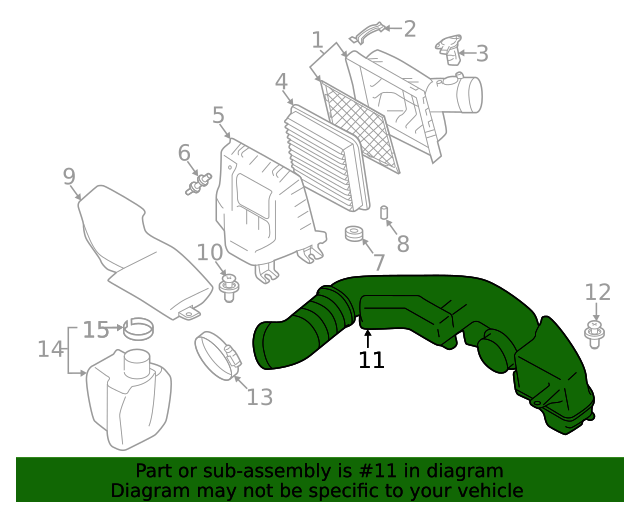 2018-2024 Subaru Air Inlet Assembly 14456AA490 | Subaru Parts Store