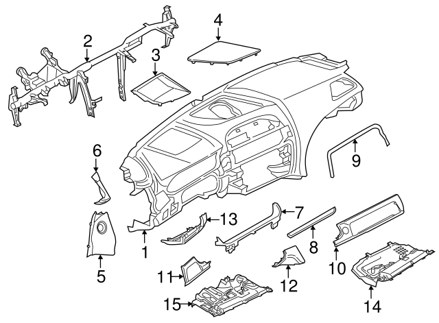 51-45-9-350-902 - Trim, I-panel 'Fineline' center 2016-2019 BMW ...