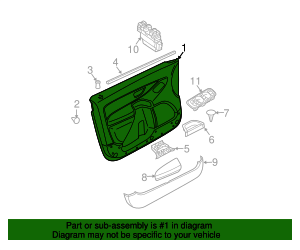 39995395 - Door Trim Panel - 2007-2014 Volvo XC90 | Volvo OEM Parts Direct