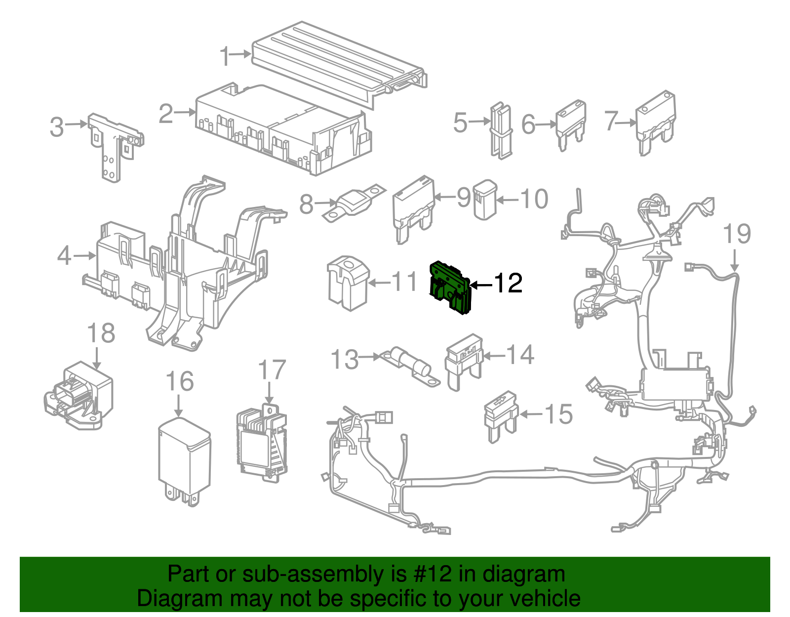 2010-2020 Ford | Circuit Breaker | AE5Z-14526-BA | Walls' Ford Parts