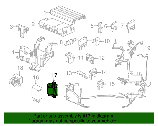 2009-2012 Ford Relay BG1Z-8B658-A | OEM Parts Online