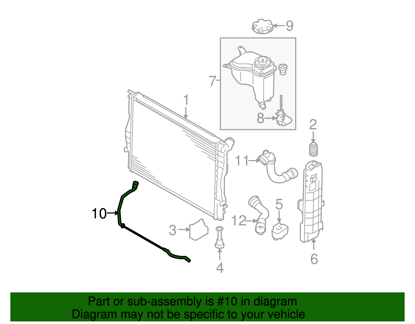 17127565094 - 2007-2015 BMW Overflow Hose (17-12-7-565-094) | BMW of ...