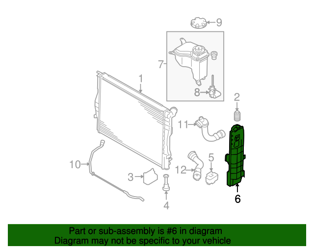 17-10-7-524-912 - Radiator Bracket - 2006-2016 BMW | Buy BMW Parts Now