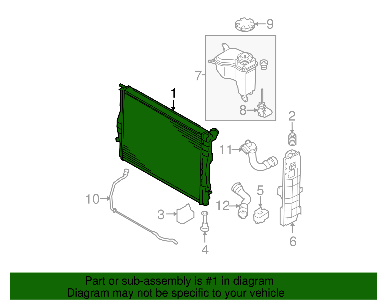 2007-2013 BMW Radiator 17-11-7-537-292 | BMWPartsDirect.com