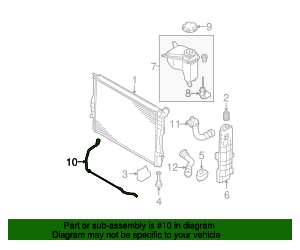 17127565094 - 2007-2015 BMW Overflow Hose (17-12-7-565-094) | BMW of ...