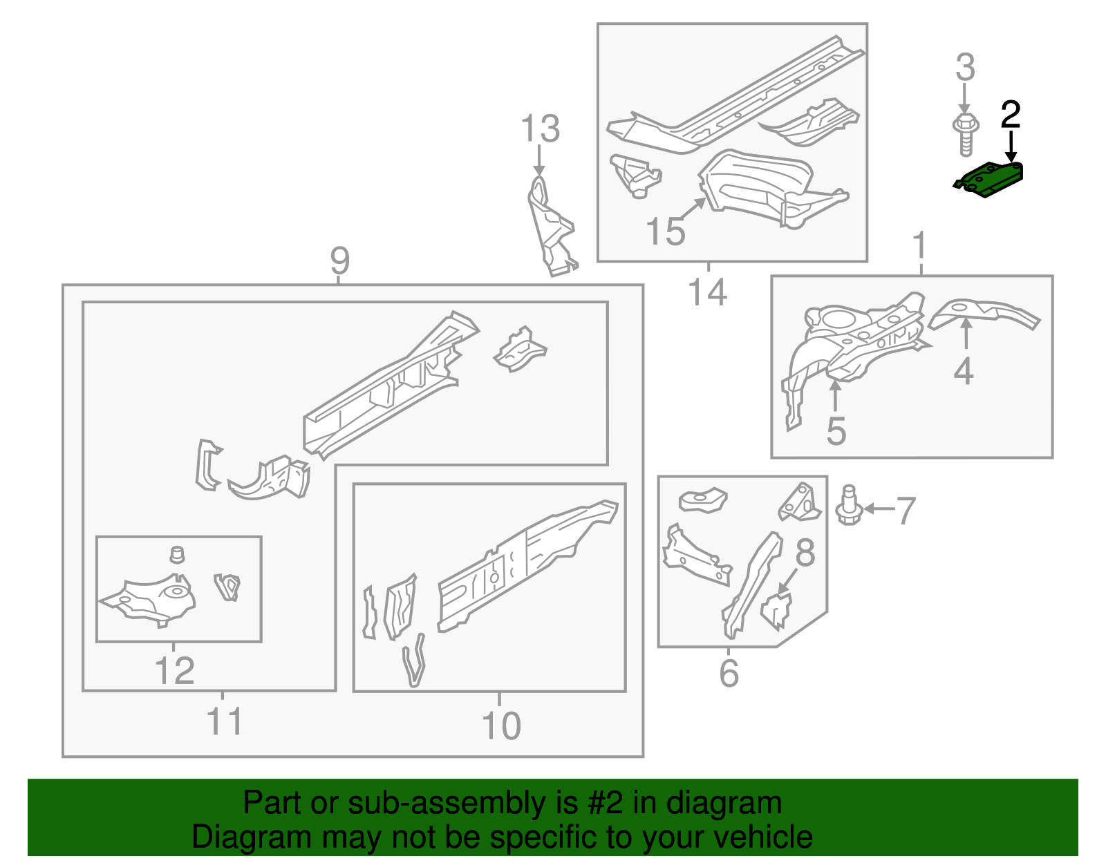 2013-2024 Subaru BRZ Apron Assembly Retainer Bracket 51352CA0109P ...
