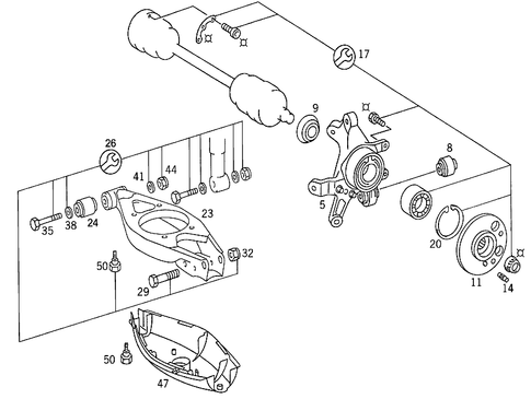 Rear Axle Mount for 1993 Mercedes-Benz 300E | Mercedes-Benz USA Parts