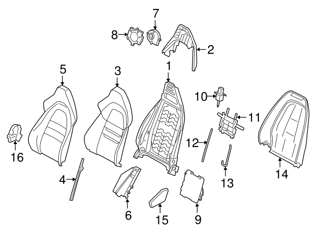 2017-2023 Porsche Panamera Seat Back Panel 971-881-971-B-OG6 ...