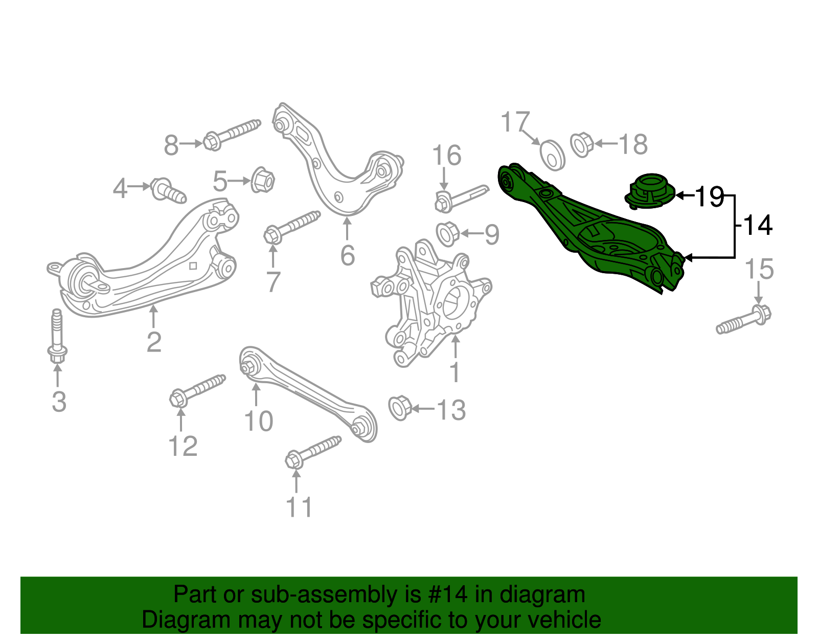 52355-TVA-A02 - 2018-2022 Honda Accord - Arm B L Rear (Lower) | Genuine ...