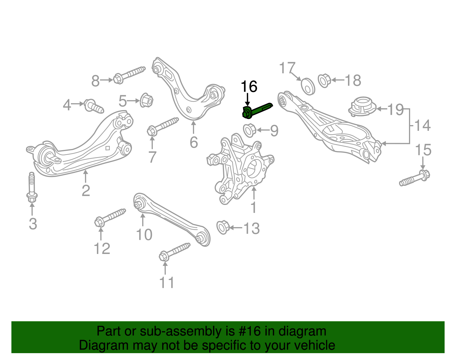OEM 2016-2025 Honda Lower Control Arm Adjust Bolt 90178-TBA-A00 | Honda ...