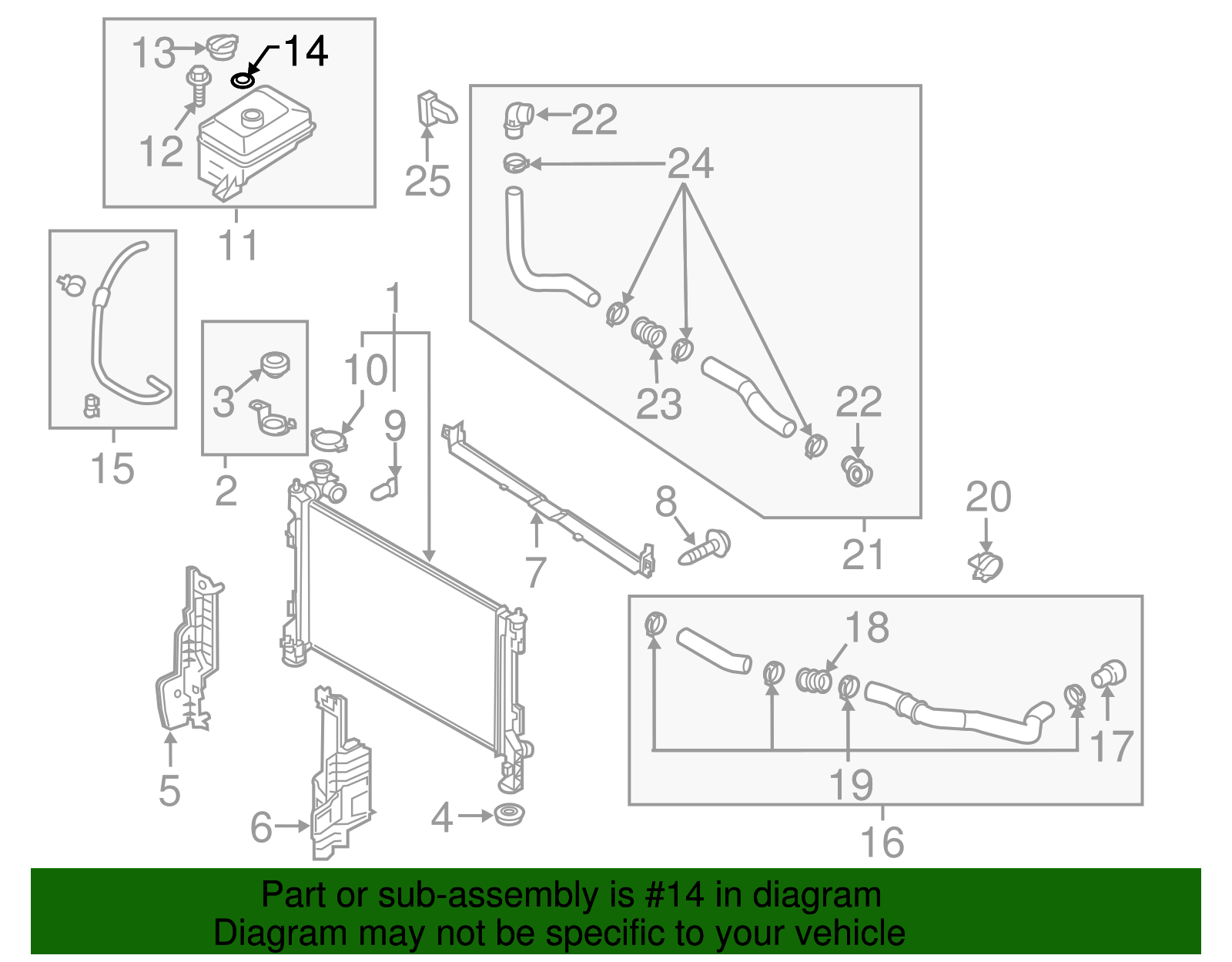25442-1D100 - Reservoir Cap Gasket 2007-2020 Kia | Kia.Parts Store
