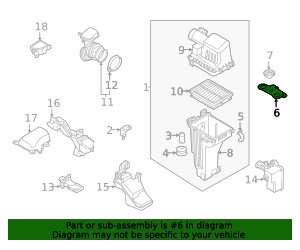 2019-2025 Nissan Air Cleaner Assembly Bracket 16588-5RB1B | OEM Parts ...