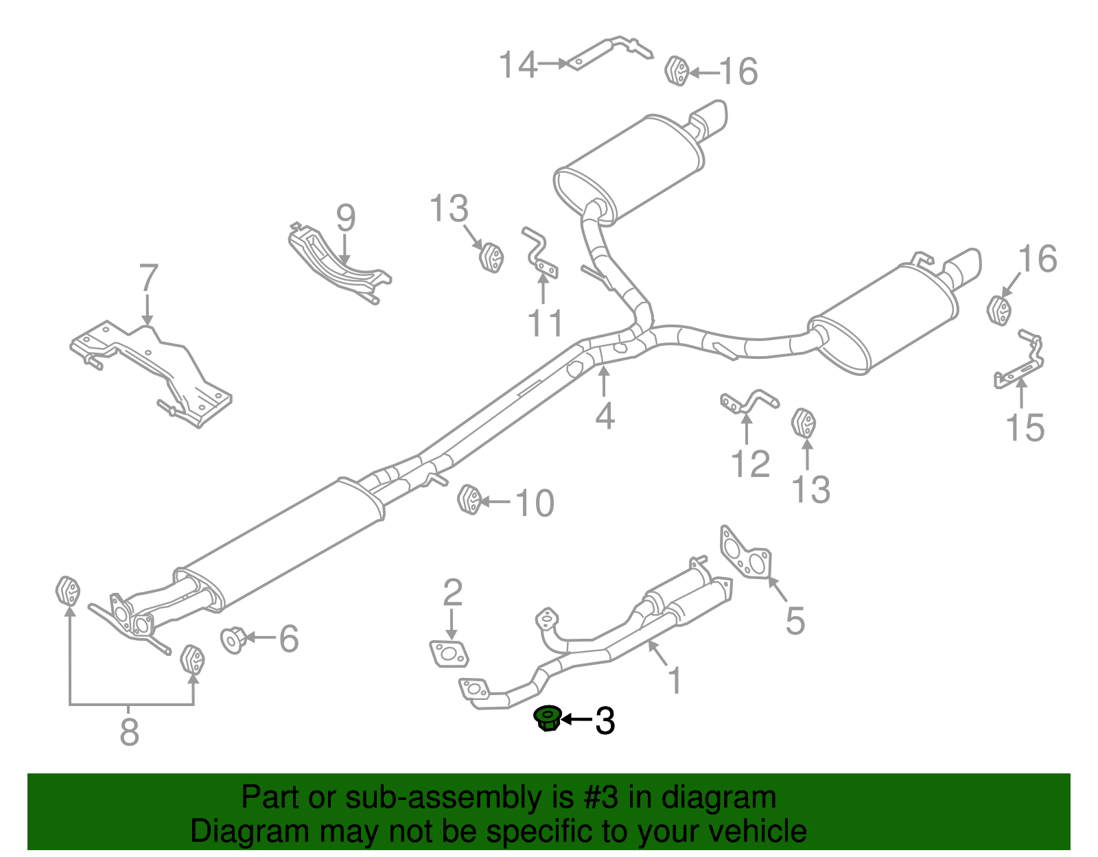 2011-2023 Ford Front Pipe Nut -W714265-S441 | TascaParts.com