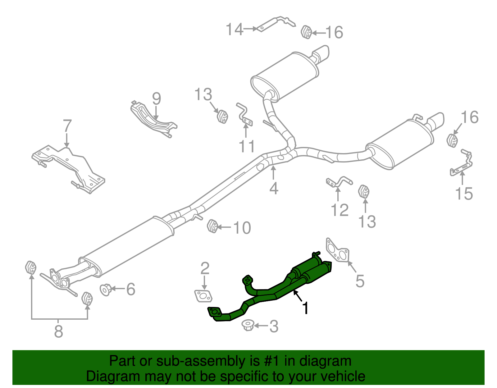 DA5Z-5G203-A - Exhaust Pipe 2013-2019 Ford | Big 3 Auto Parts