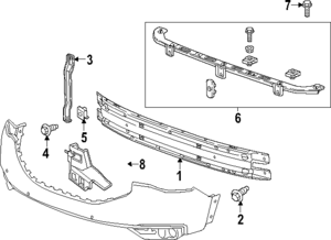 2020-2023 GMC Acadia Front Passenger Side Grille Support Bracket ...