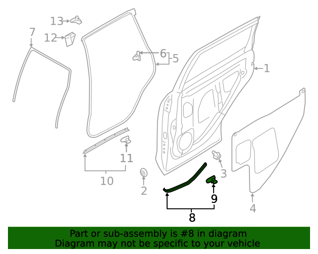 63512SJ100 - Lower Weather-Strip - 2019-2023 Subaru Forester | Subaru ...