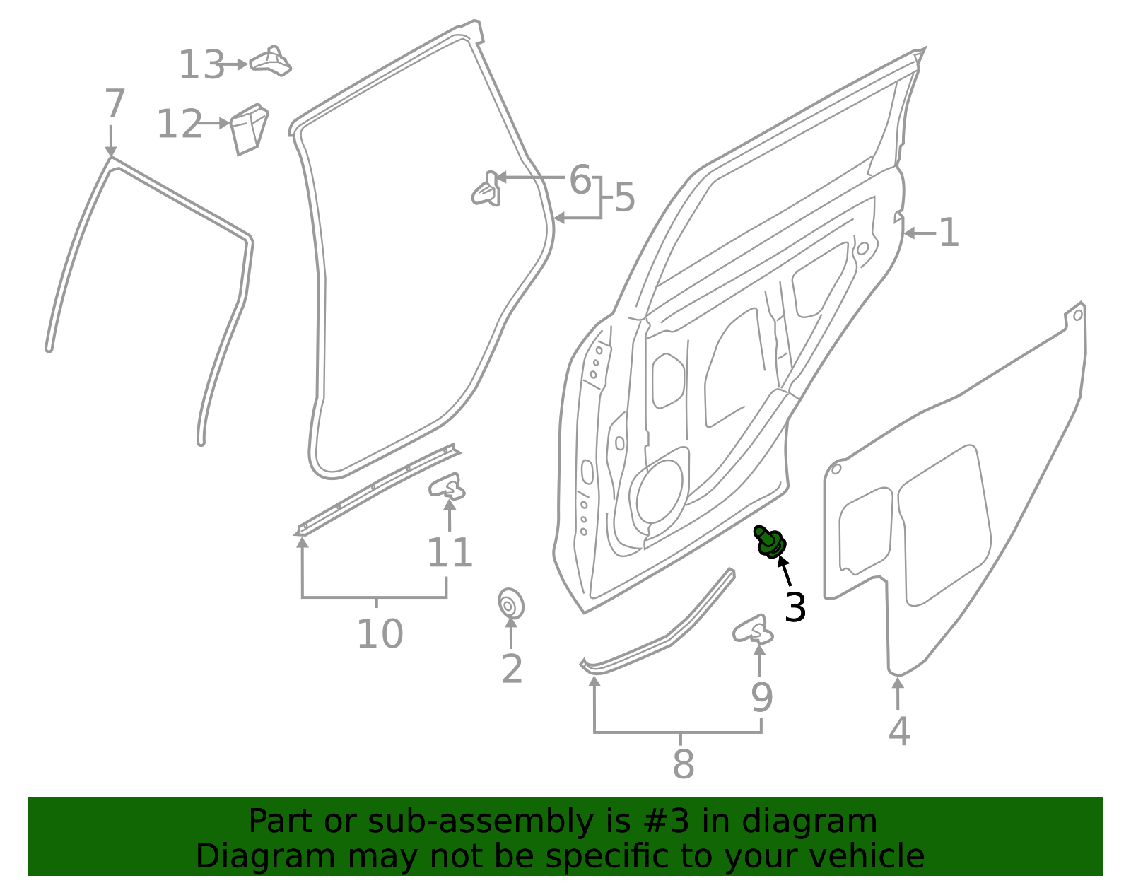 2011-2024 Subaru Catch 62122AG100 | Subaru Parts Guys