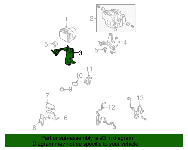 44590-06081 - Actuator Bracket - 2004-2008 Toyota | OEM Genuine Toyota ...