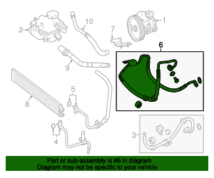 212-466-01-81 - Power Steering Pressure Hose 2010-2011 Mercedes-Benz E ...